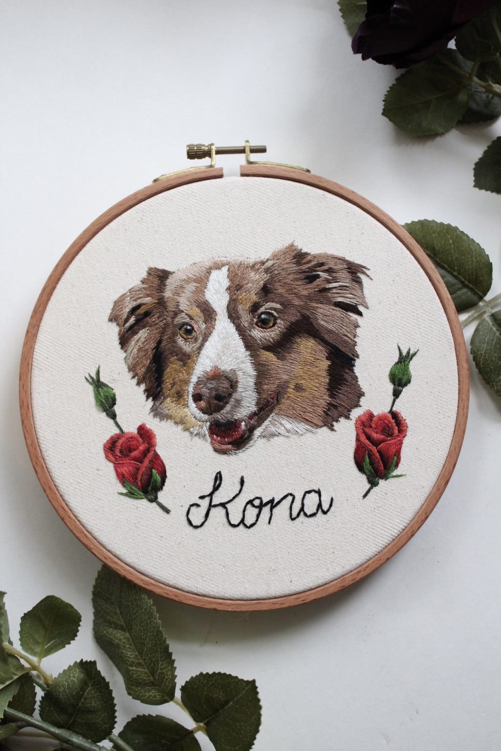 Custom Embroidered Pet Portrait