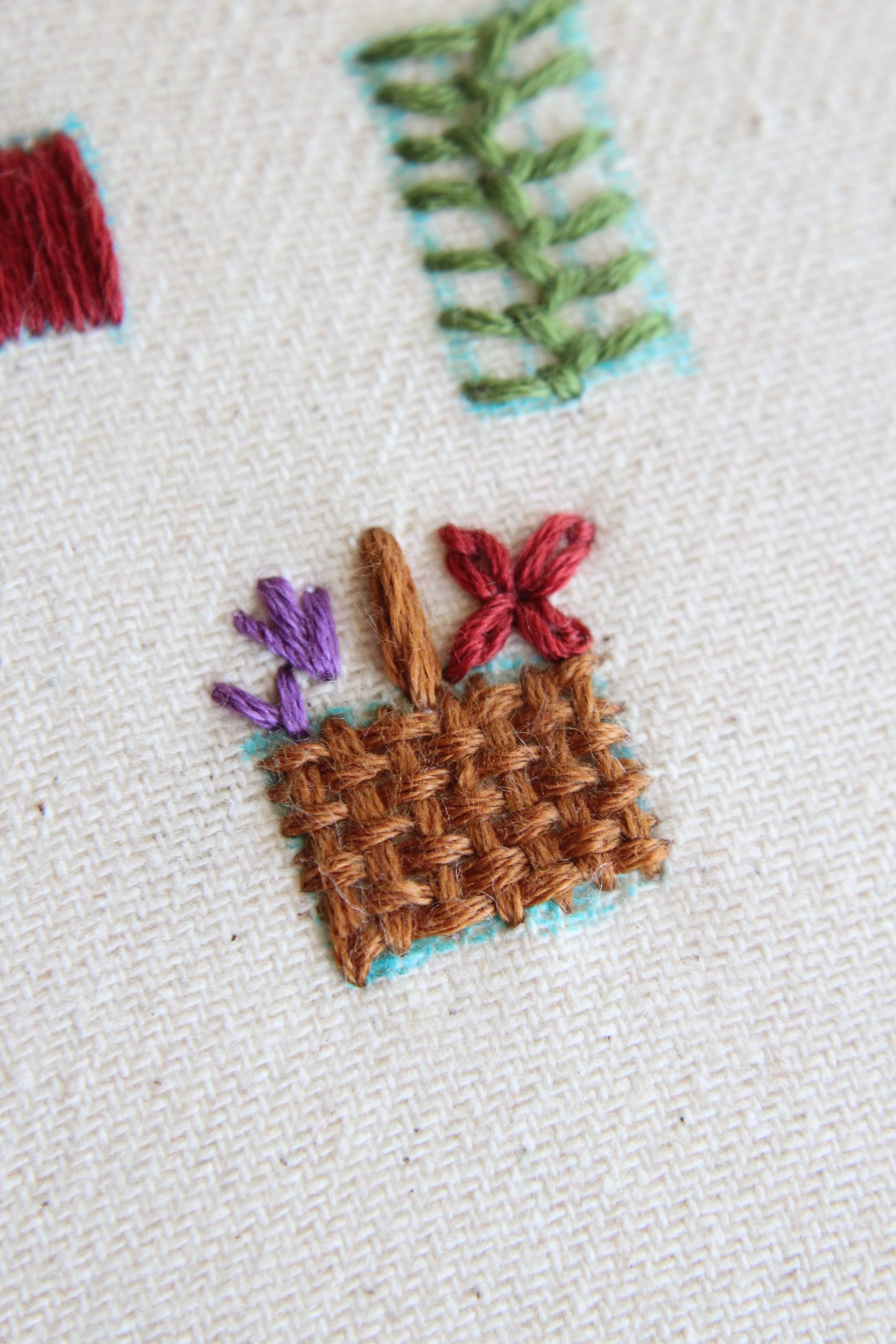 Basket Weave Stitch + Basket Embroidery Tutorial