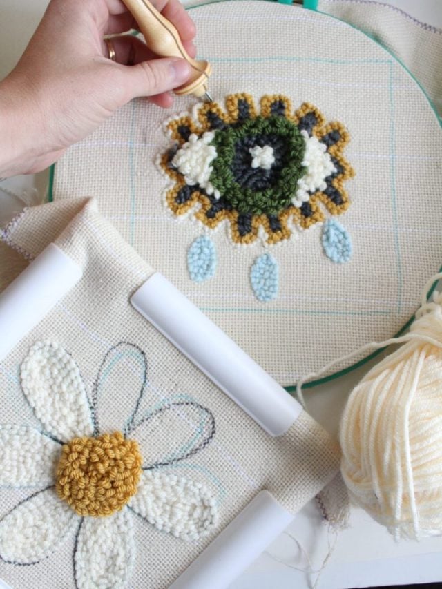 6 Free Printable Punch Needle Patterns - Crewel Ghoul