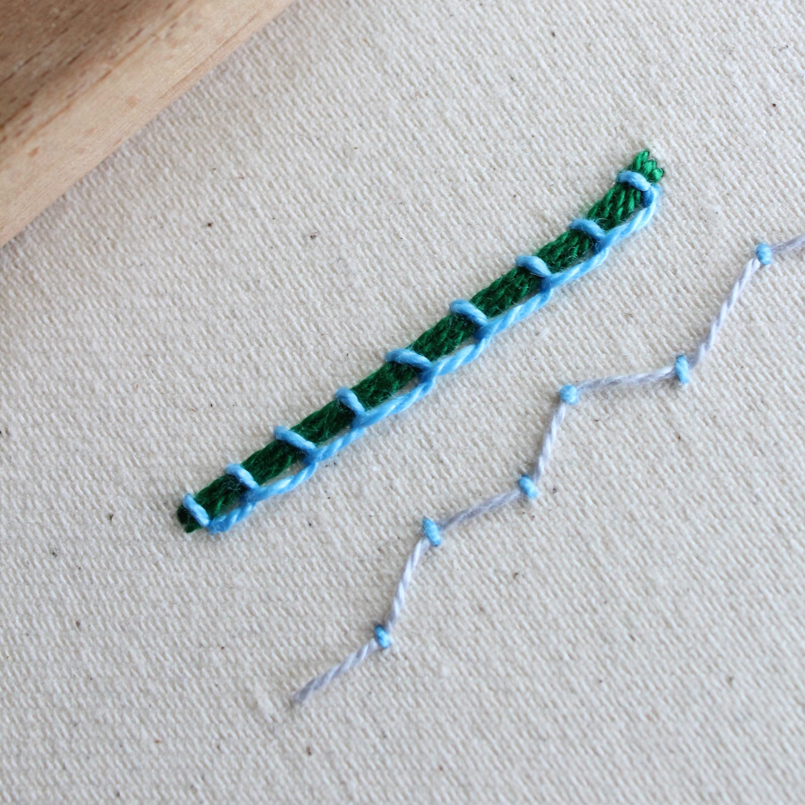 6 Fun Couching Stitches of Embroidery - Crewel Ghoul