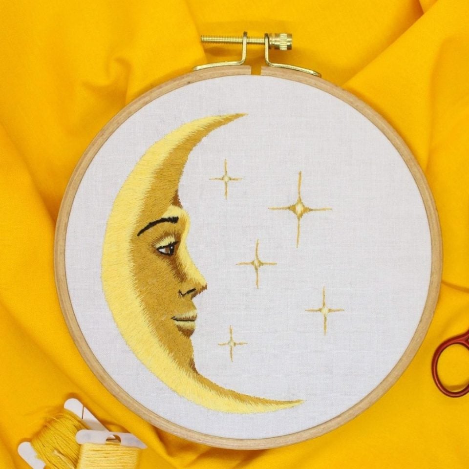 How To Embroider A Moon