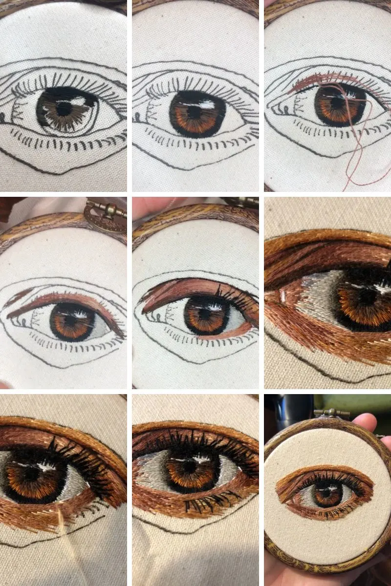 How To Embroider Realistic Eyes (For Animals And Humans) - Crewel Ghoul