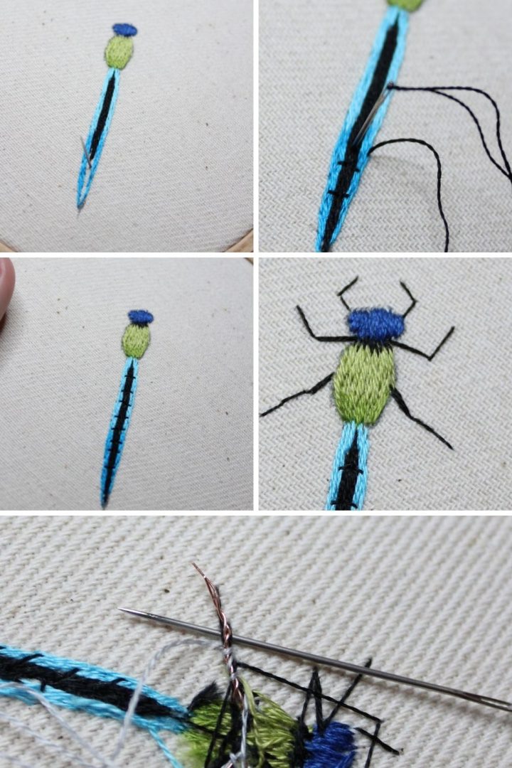 How To Embroider A Dragonfly