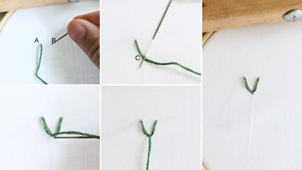 Fly Stitch Embroidery Tutorial