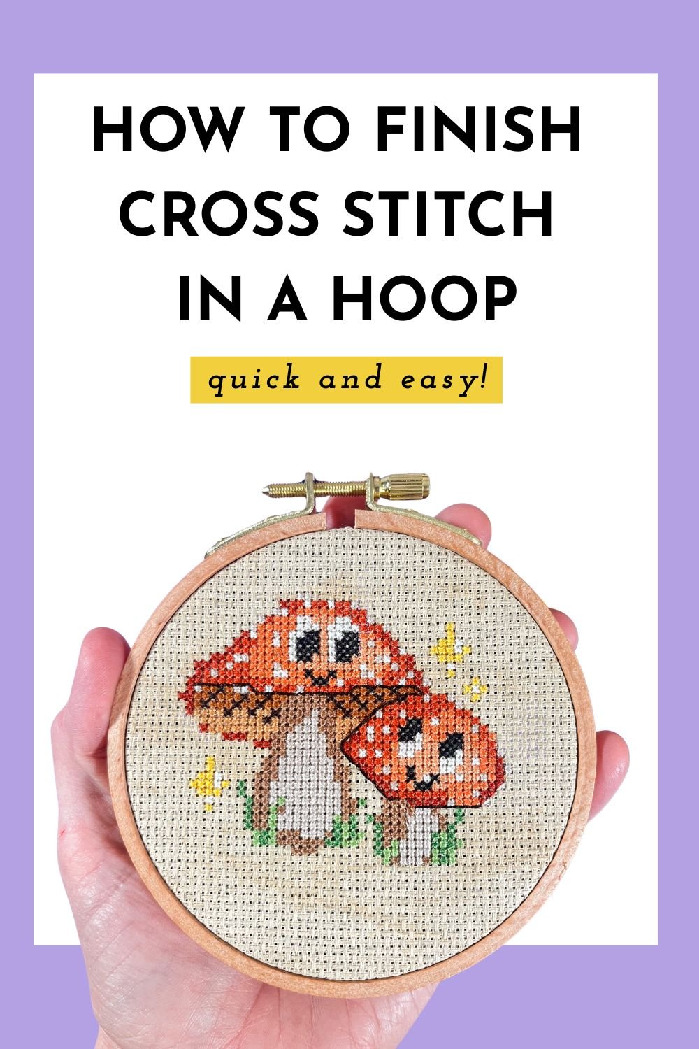 How To Finish Cross Stitch In A Hoop