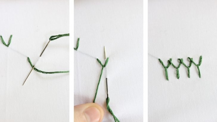 Fly Stitch Embroidery Tutorial