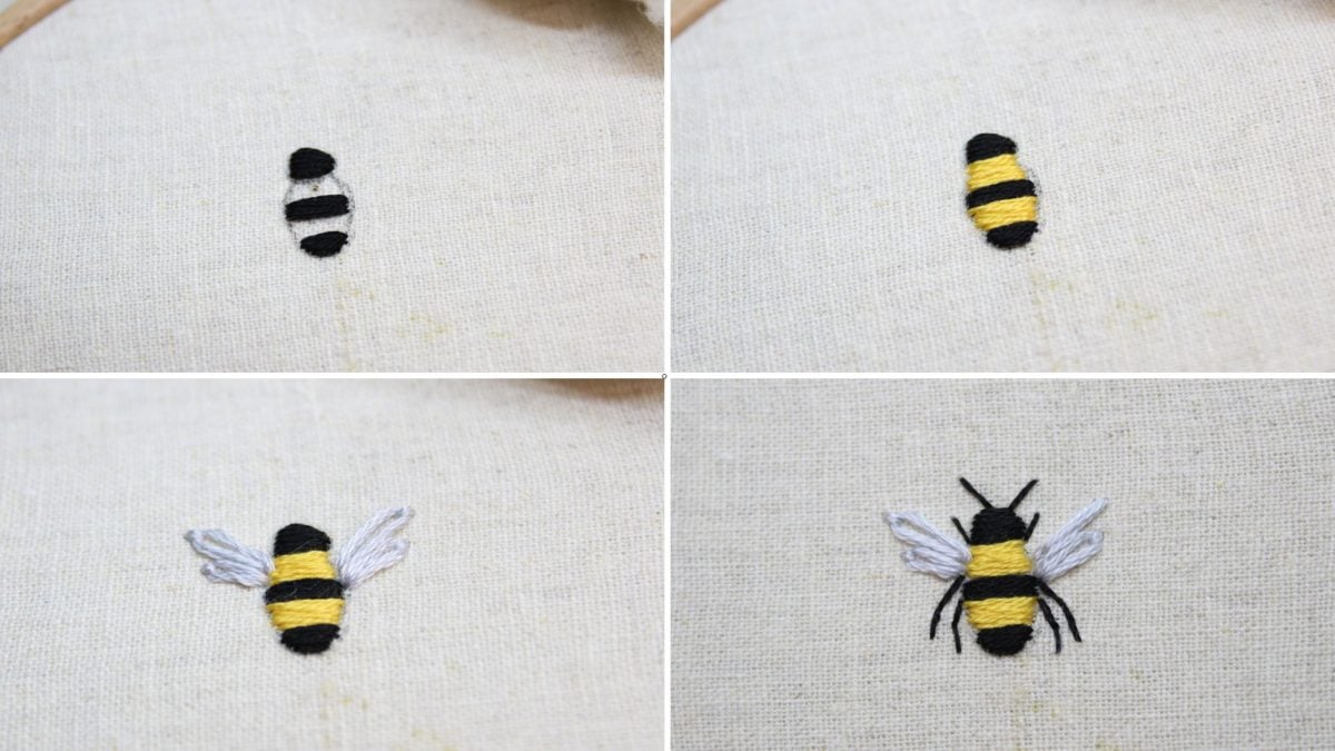 How To Embroider A Bee