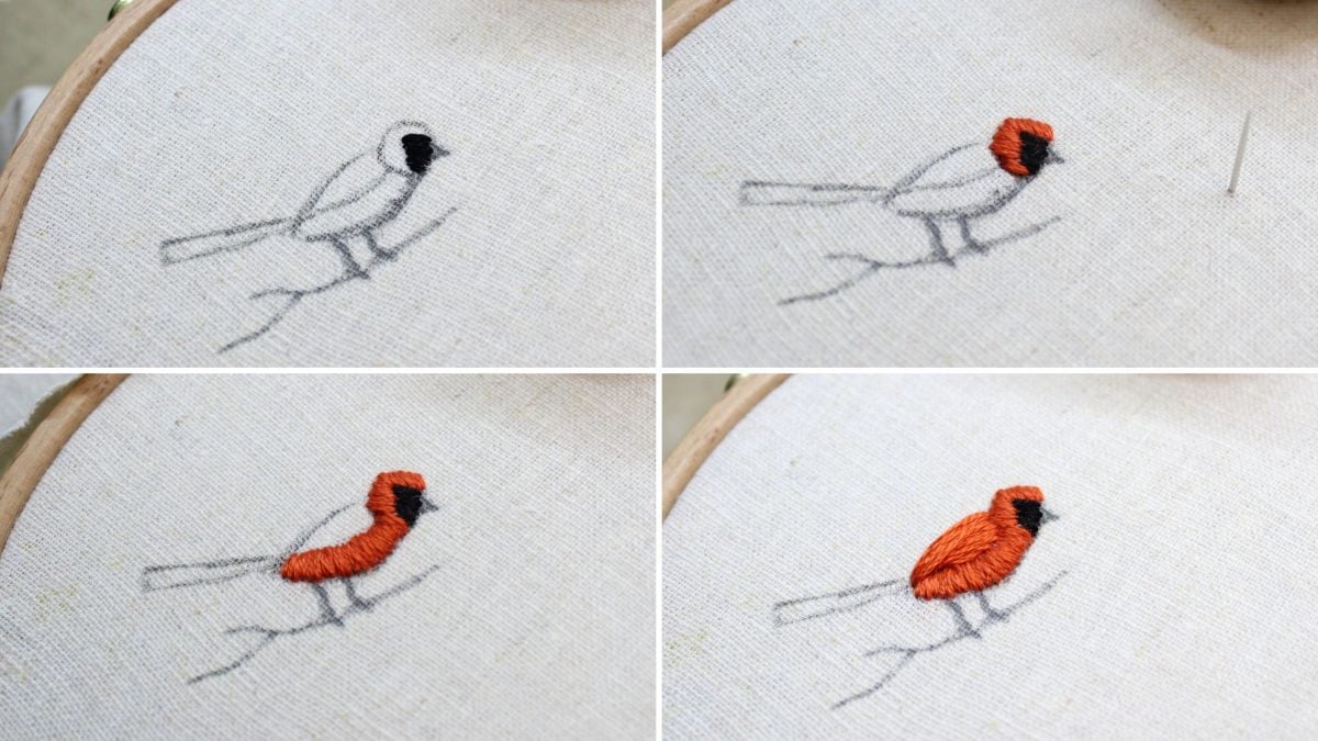 How To Embroider A Bird