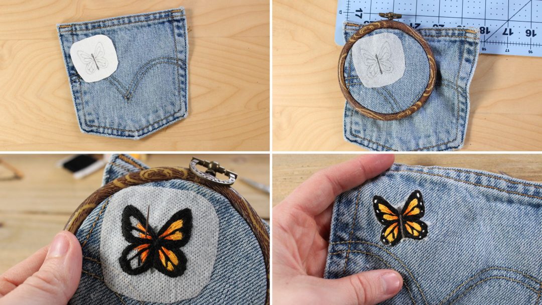 Embroidered Pocket Tutorial (With Designs!)