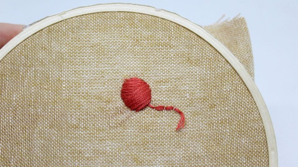 Colonial Knot Embroidery Stitch Tutorial