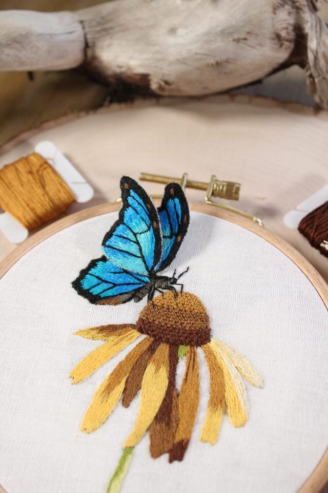 Butterfly Stumpwork Embroidery Pattern