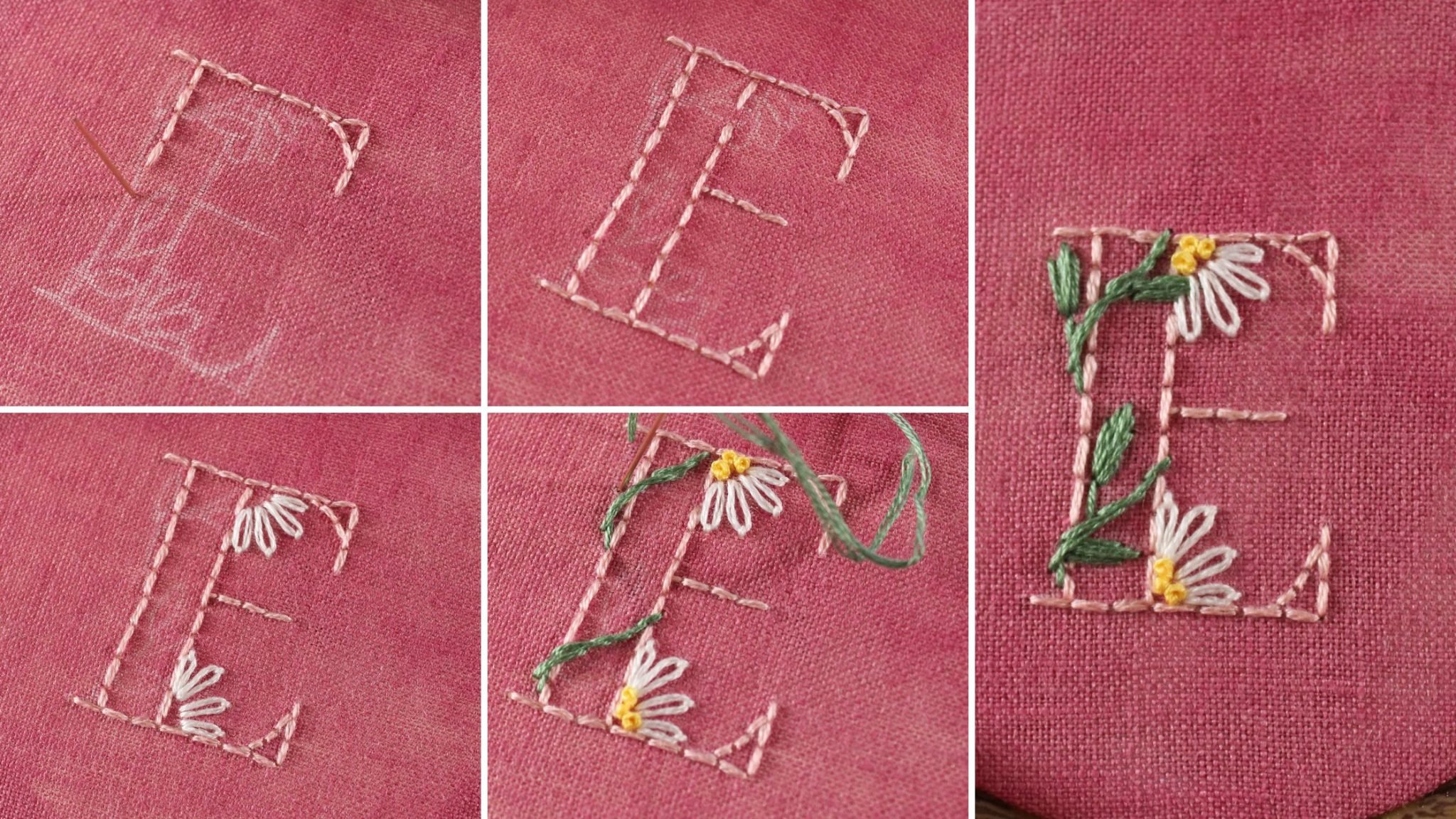 How To Make Alphabet Floral Embroidery Letters