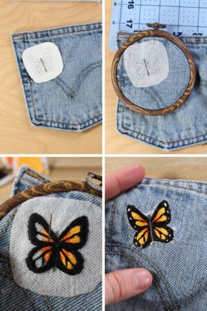 Embroidered Pocket Tutorial (With Designs!)