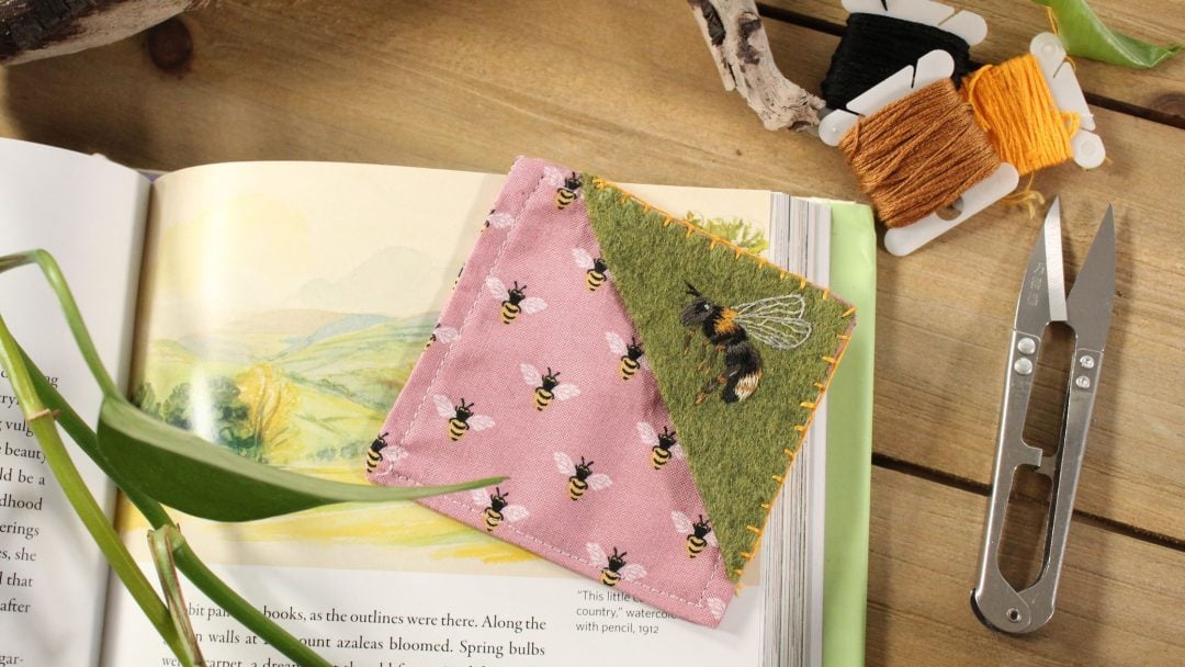 DIY Embroidered Corner Bookmark Tutorial