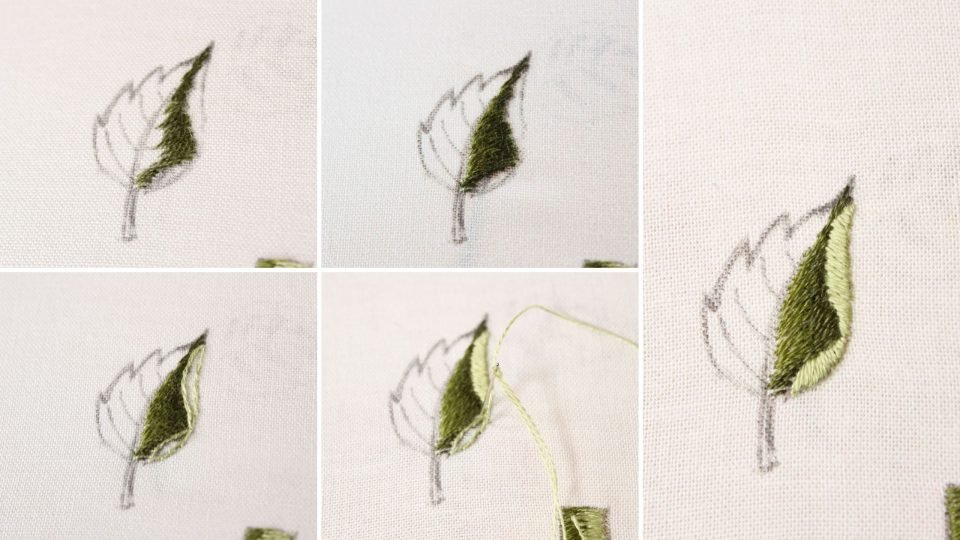 Embroidery Shading Basics - Thread Paint A Leaf