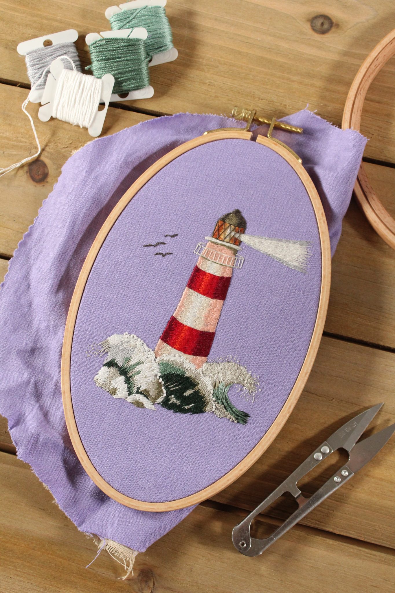 Lighthouse Embroidery Pattern