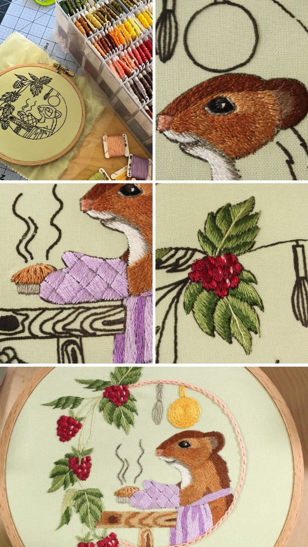 Baking Mouse Embroidery Pattern