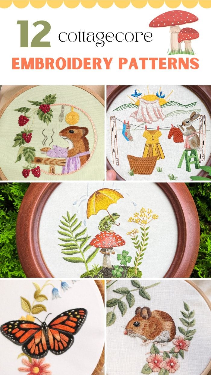 12 Cottagecore Embroidery Patterns To Cozy Up And Stitch