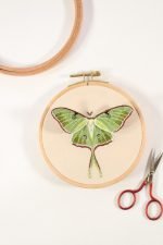 Luna Moth Stumpwork Embroidery Pattern