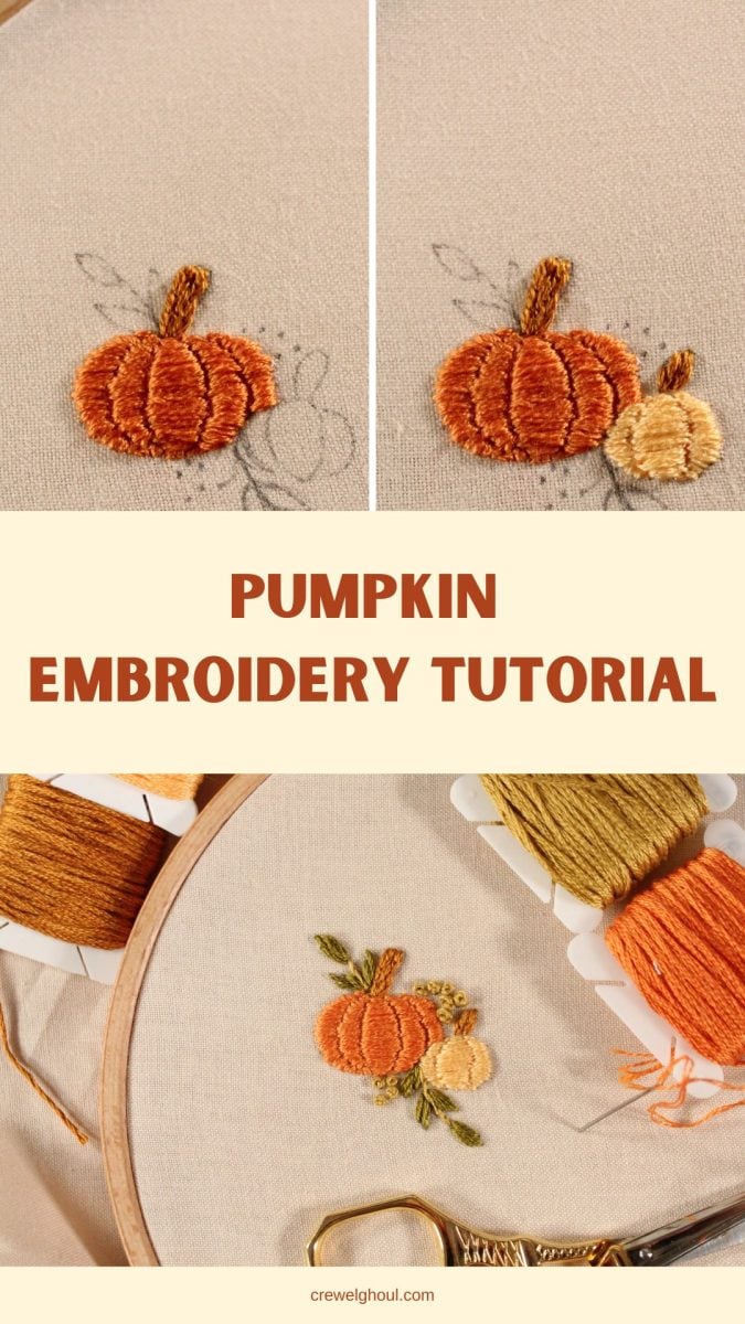 Cute Autumnal Embroidered Pumpkins Tutorial