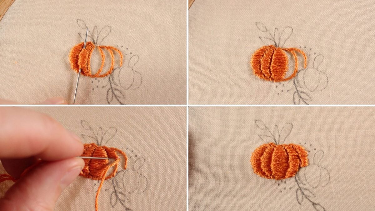 Cute Autumnal Embroidered Pumpkins Tutorial