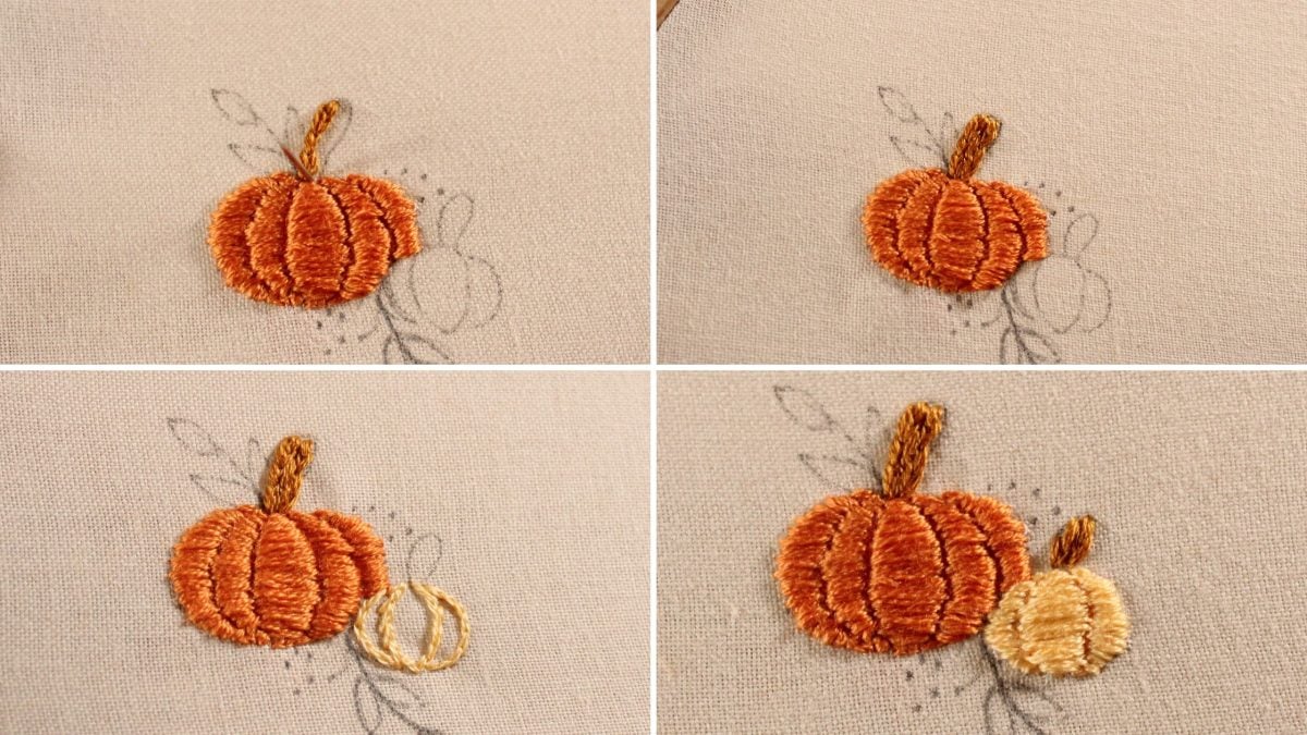 Cute Autumnal Embroidered Pumpkins Tutorial