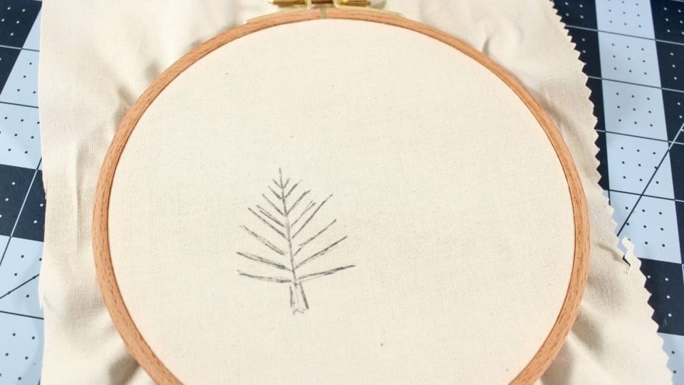 Simple Pine Tree Embroidery Tutorial