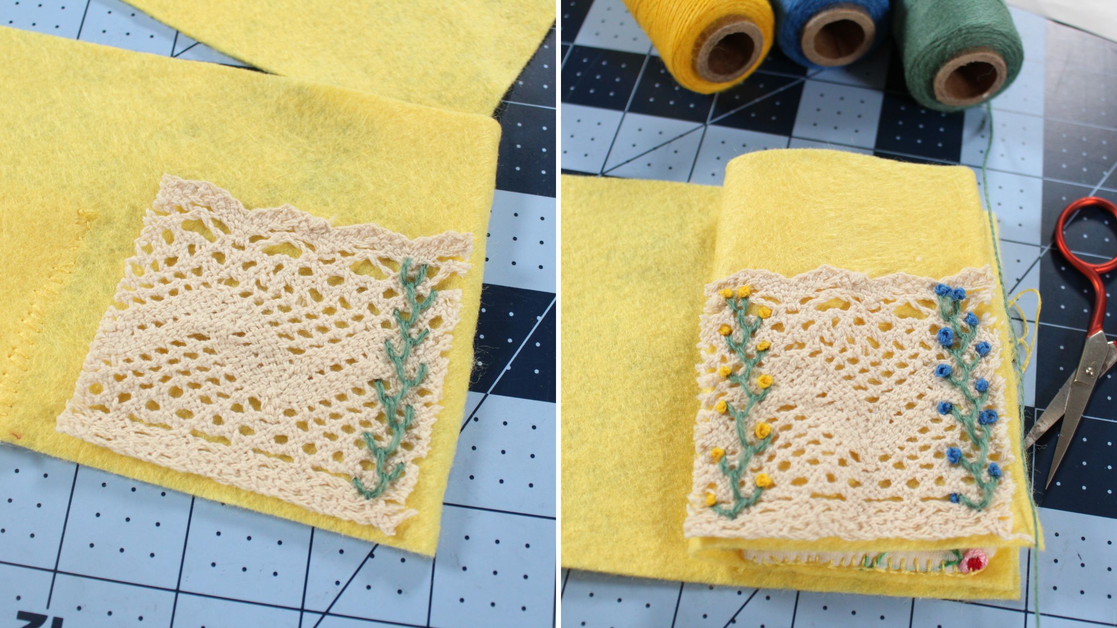 DIY Felt Needle Book With Leftover Bits and Bobs - Crewel Ghoul