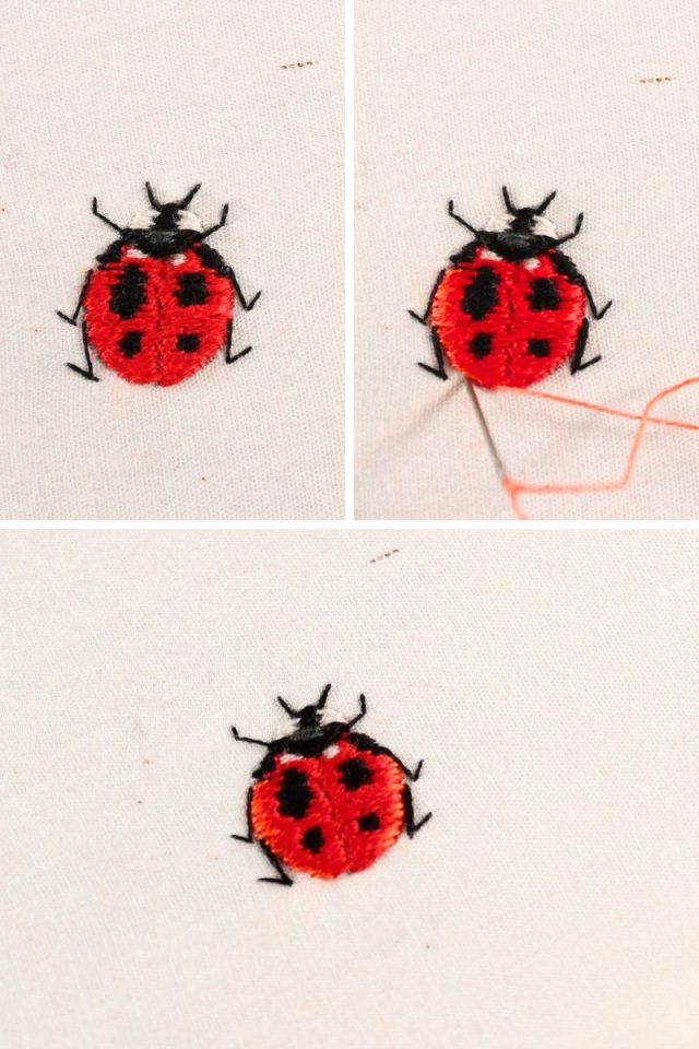 Adorable Embroidered Ladybug Tutorial