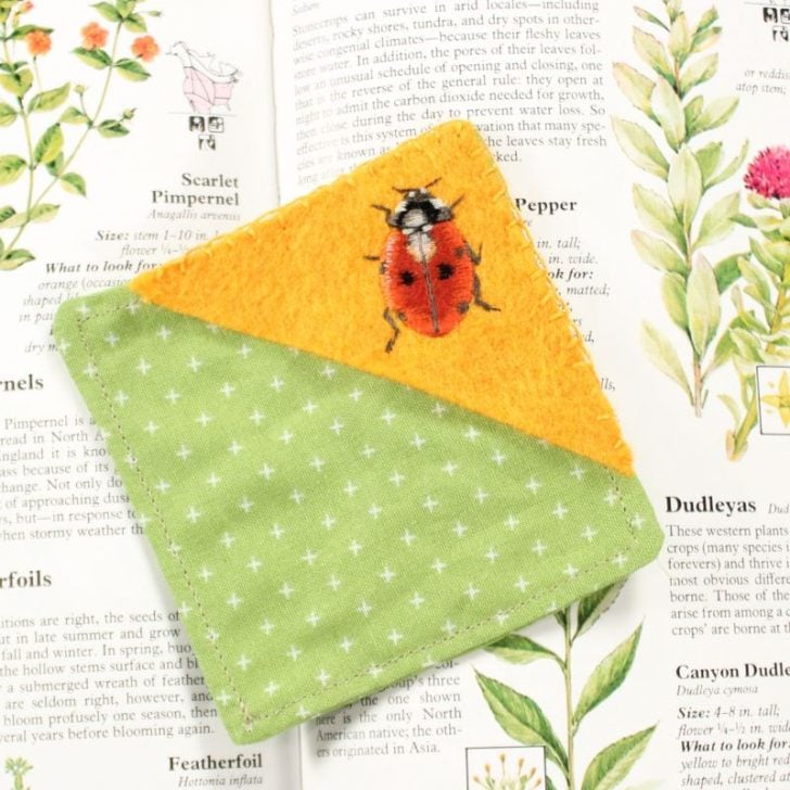 DIY Embroidered Corner Bookmark Tutorial