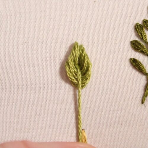 Raised Leaf Stitch Tutorial