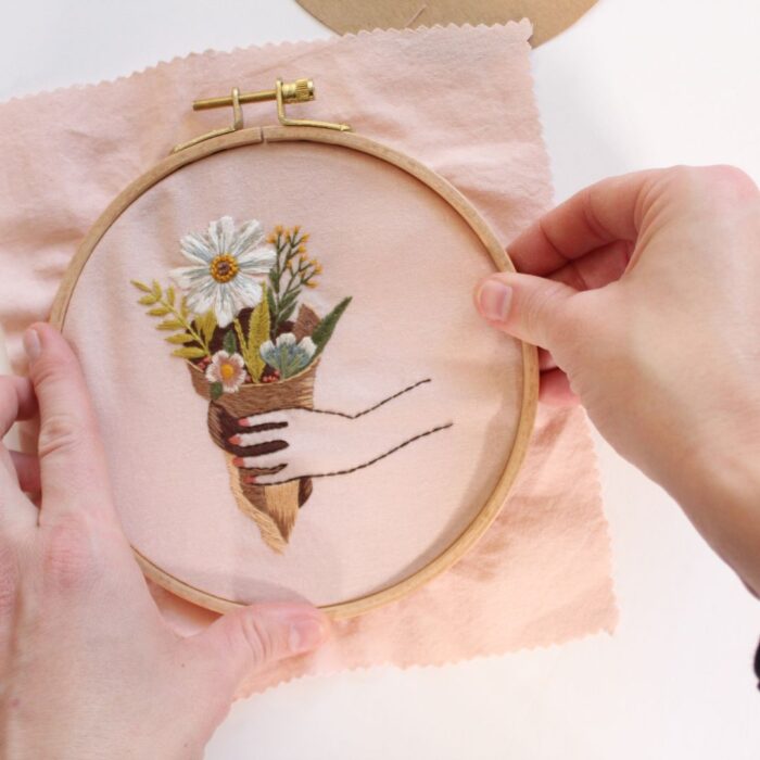 How To Back An Embroidery Hoop With Paper