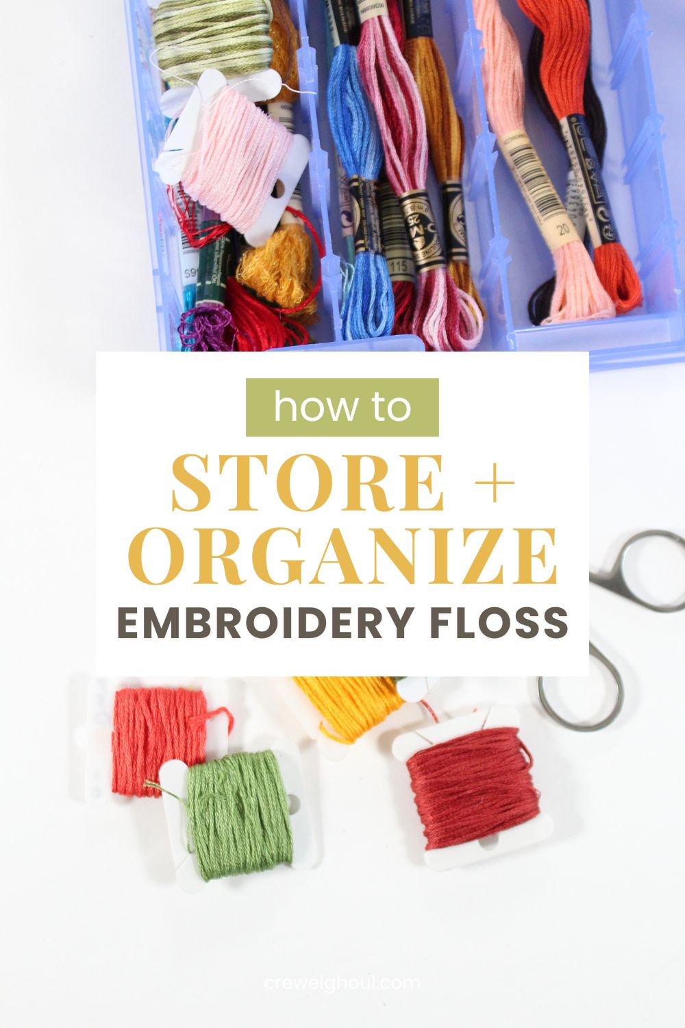 A Tangle Free + Organized Way To Store Embroidery Floss