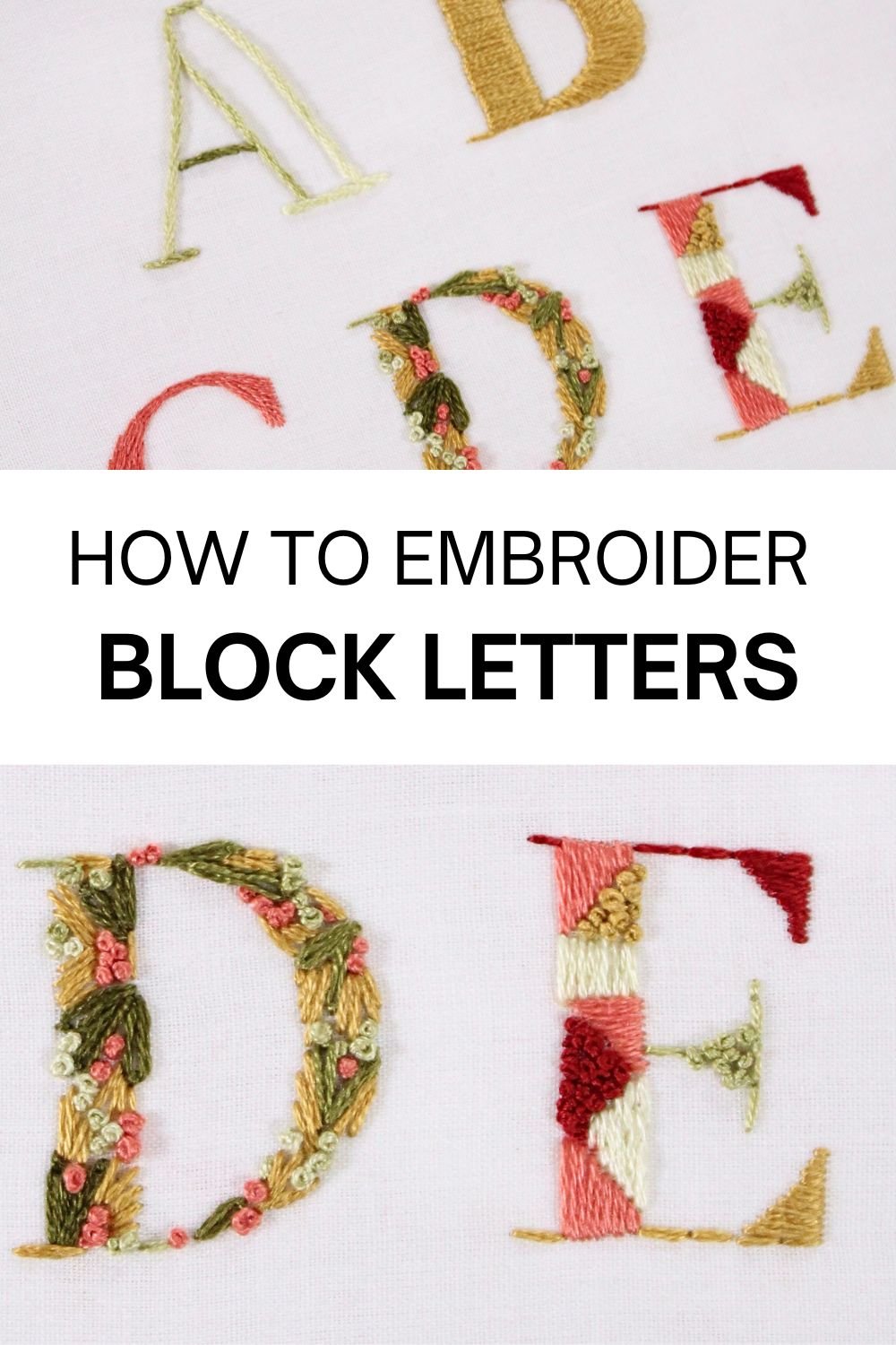 How To Embroider Block Letters - 5 Creative Ideas