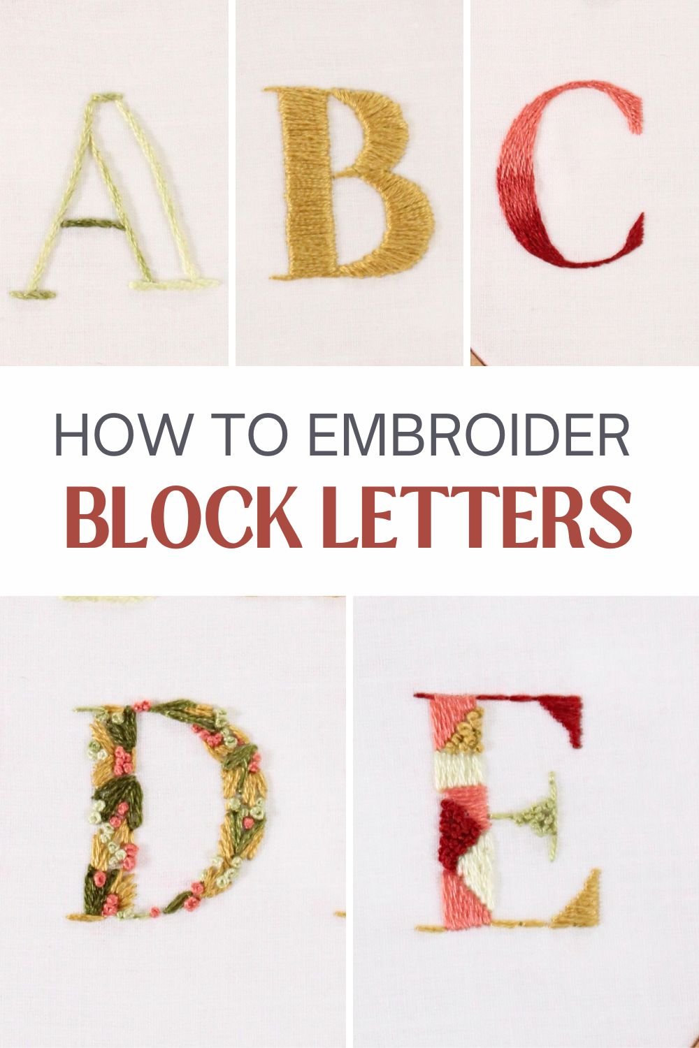 How To Embroider Block Letters - 5 Creative Ideas