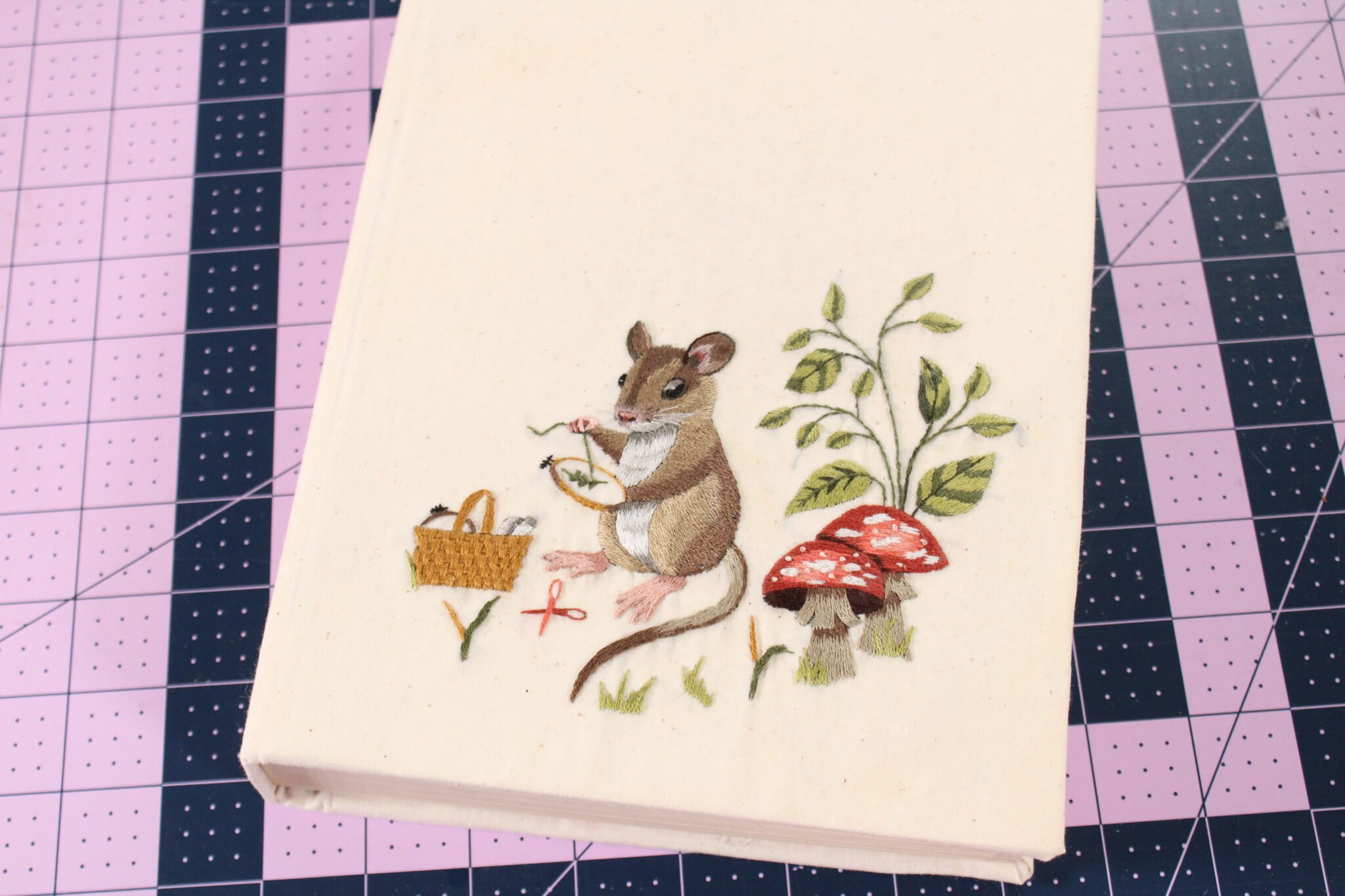 DIY Embroidered Book Cover