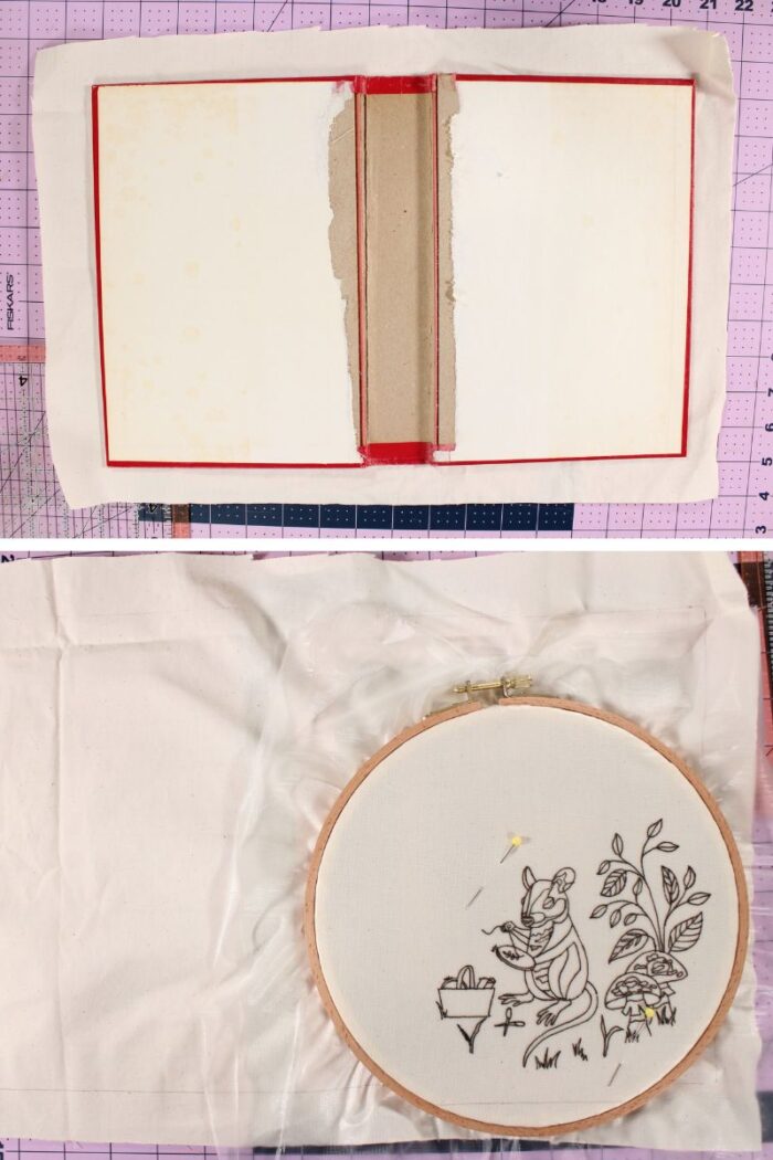 DIY Embroidered Book Cover