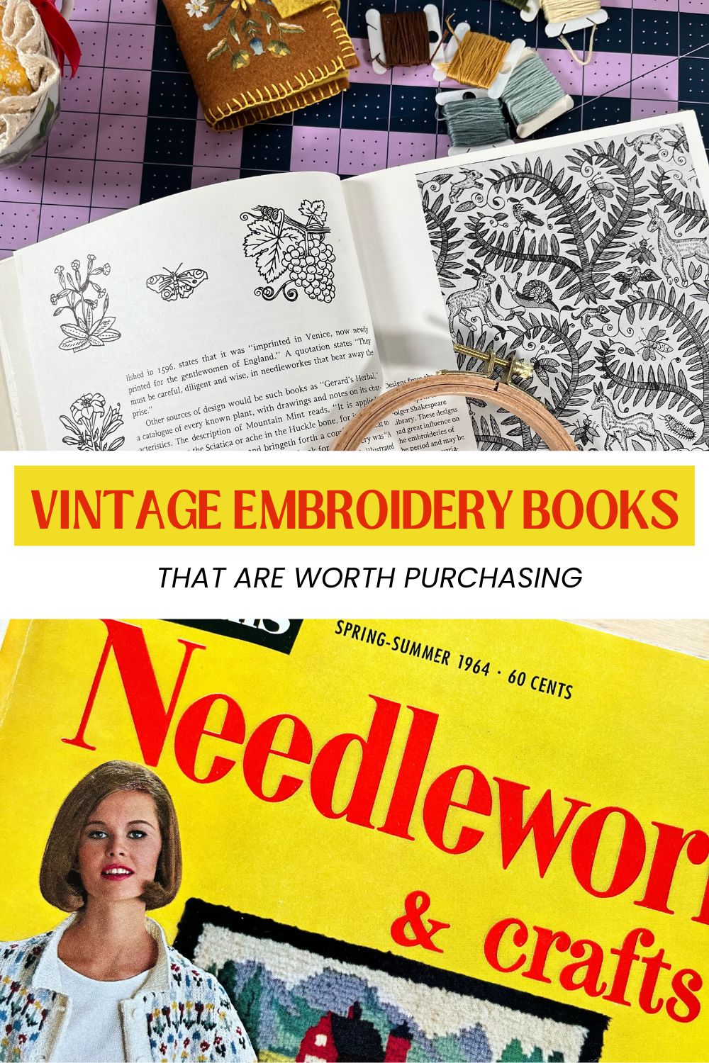 Vintage Embroidery Book Collection - A Peek At My Reference Library