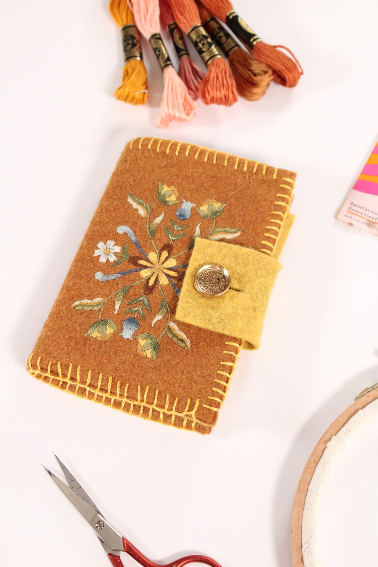 Floral Felt Needle Book Pattern