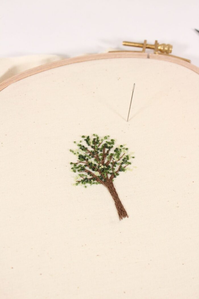 Foolproof French Knot Tree Embroidery Tutorial