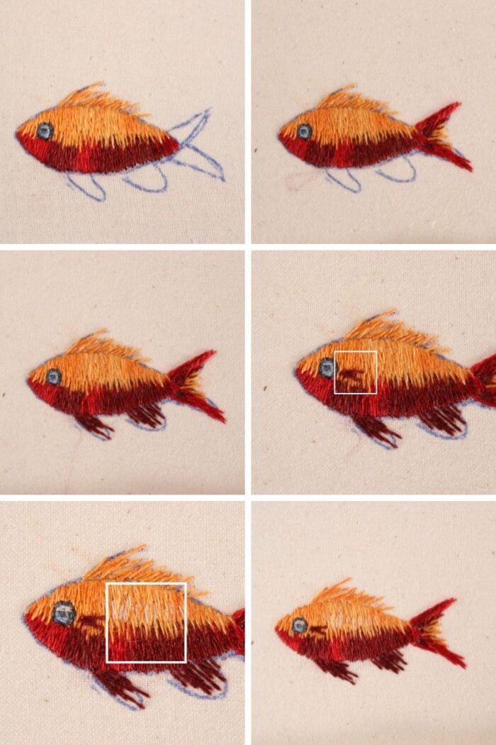 How To Embroider A Fish - Step By Step Tutorial