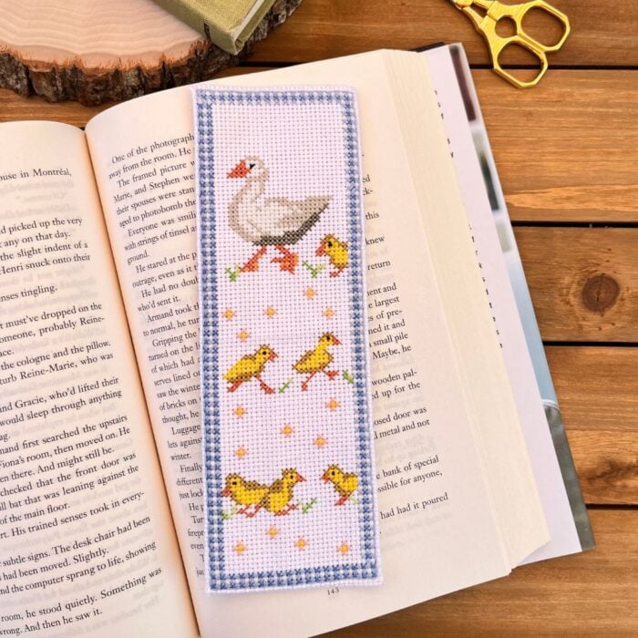 Gingham Goose Bookmark Cross Stitch Pattern