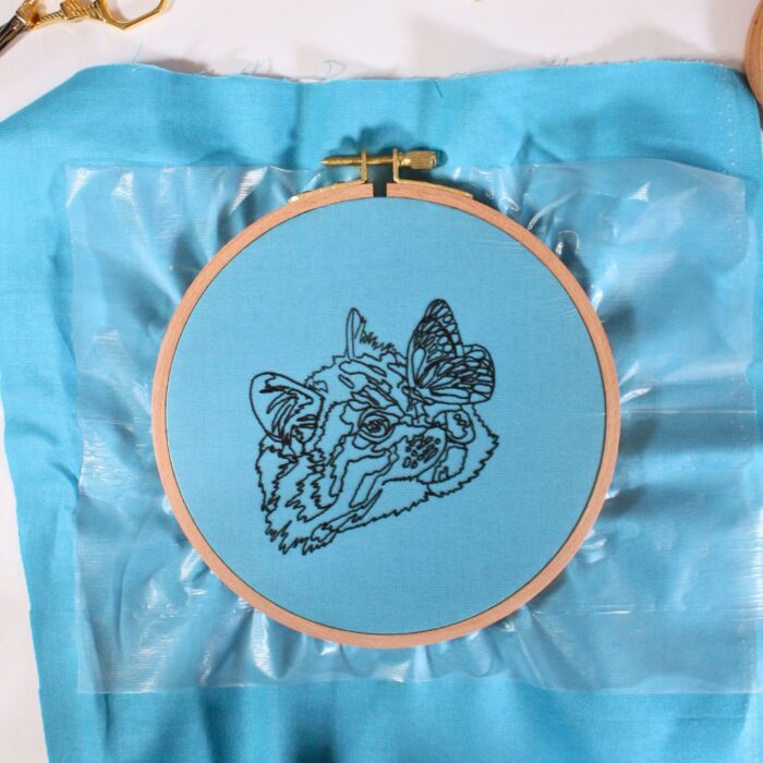 Transfer Embroidery Designs Using Solvy Water Soluble Stabilizer