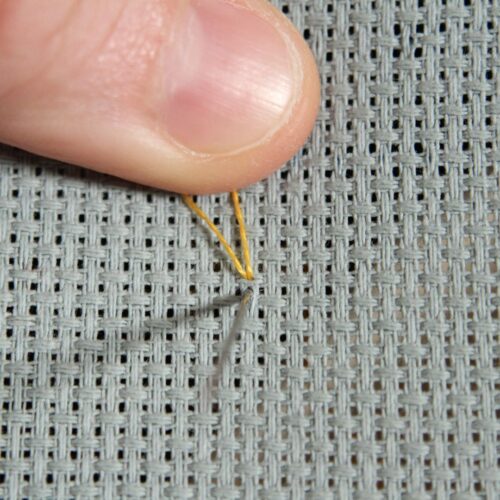 Cross Stitch Pin Stitch: An Invisible Way To Start Threads!