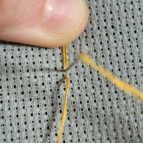Cross Stitch Pin Stitch: An Invisible Way To Start Threads!