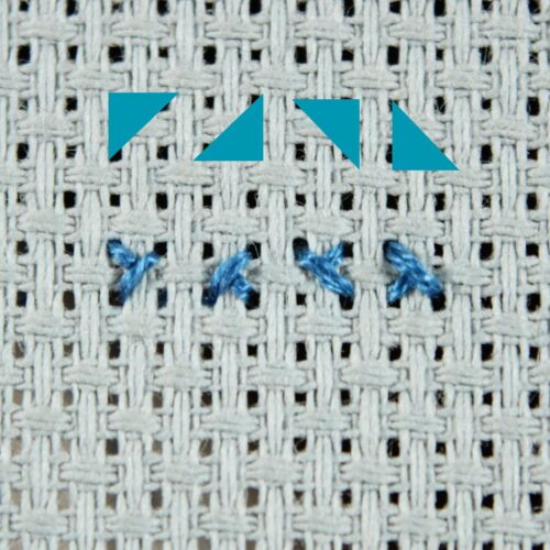 How To Make A Three-Quarter Cross Stitch