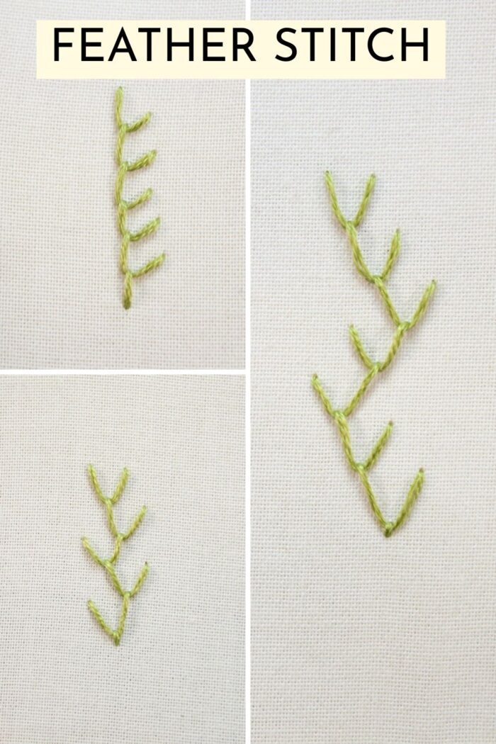 Easy Feather Stitch Embroidery Tutorial
