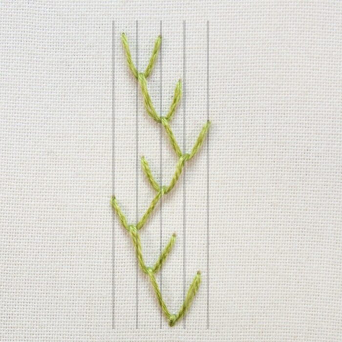 Easy Feather Stitch Embroidery Tutorial